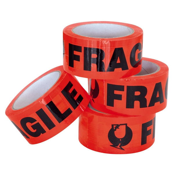 Packing Tape 48mm x 66m Fragile - 6 Pack - The Moving Box Company